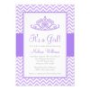 Chevron Princess Baby Shower Invitations - Print Creek Studio Inc